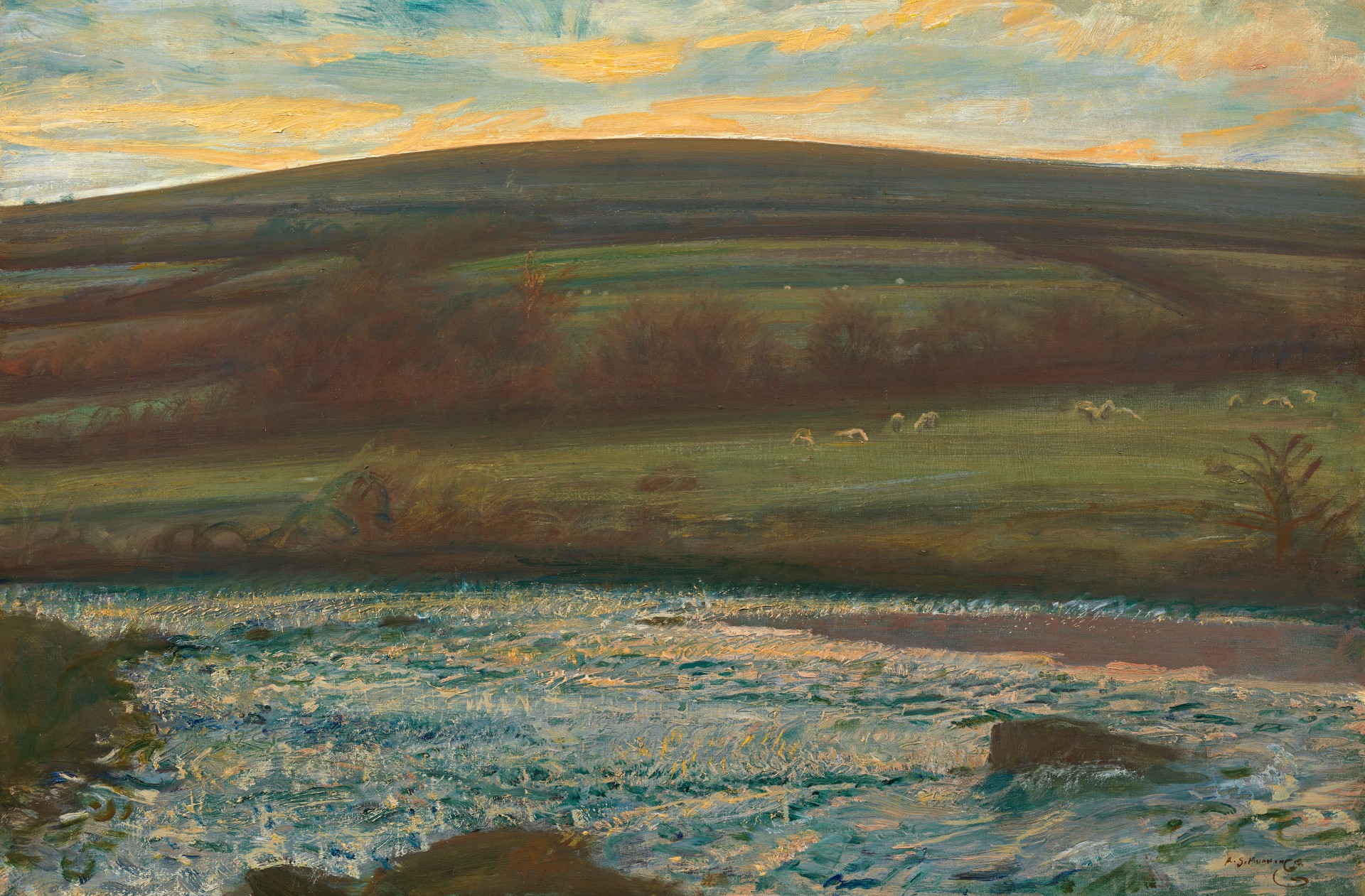 Sir Alfred Munnings - Brightworthy Ford, Withypool, Exmoor - Richard Green
