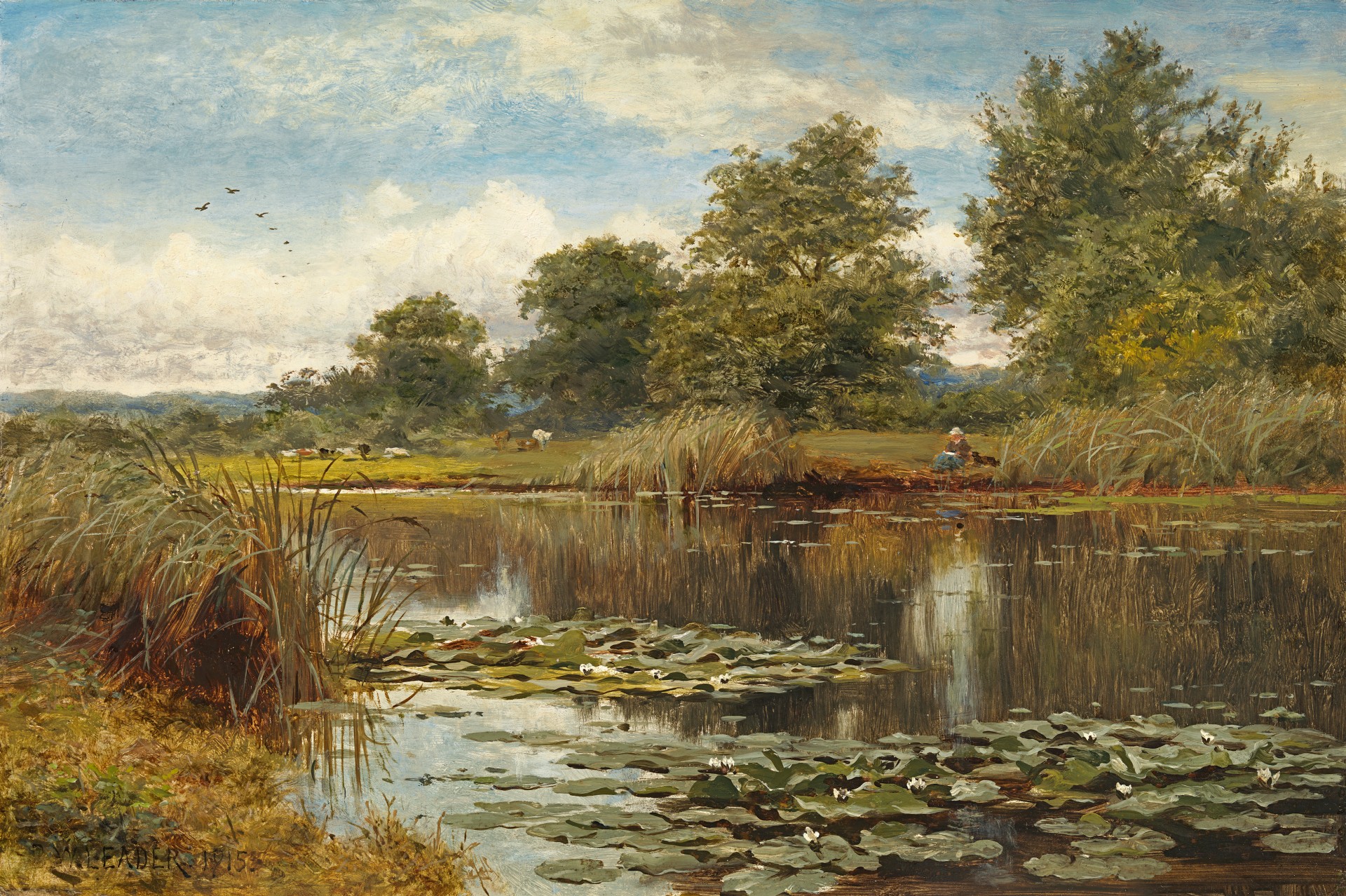 Benjamin Williams Leader - Water lilies - Richard Green