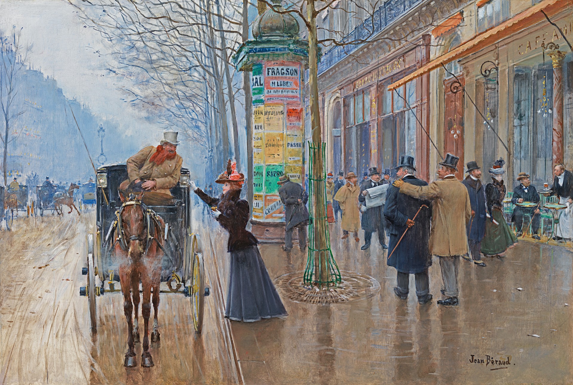 Jean Beraud - Scène de rue Parisienne - Richard Green