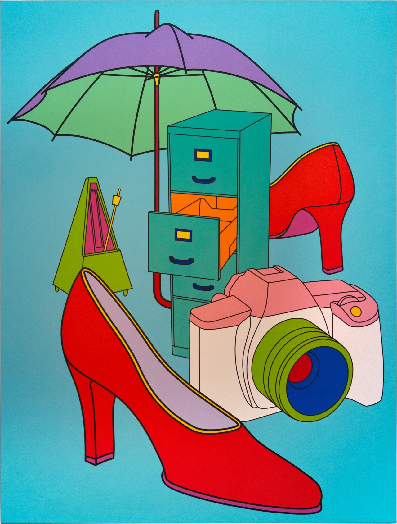 Sir Michael Craig-Martin - With red shoes - Richard Green