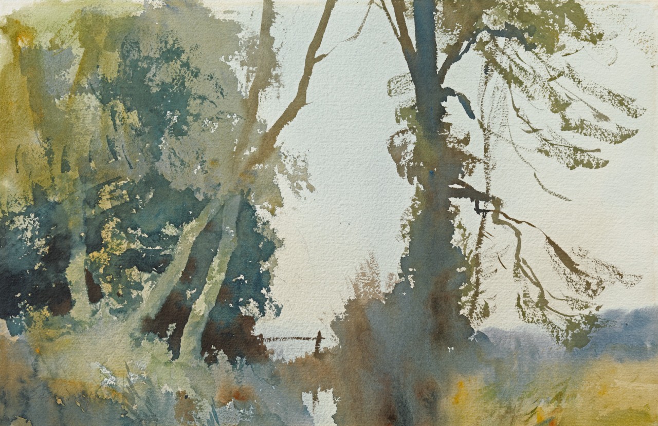 Edward Seago - Ash trees, Norfolk - Richard Green