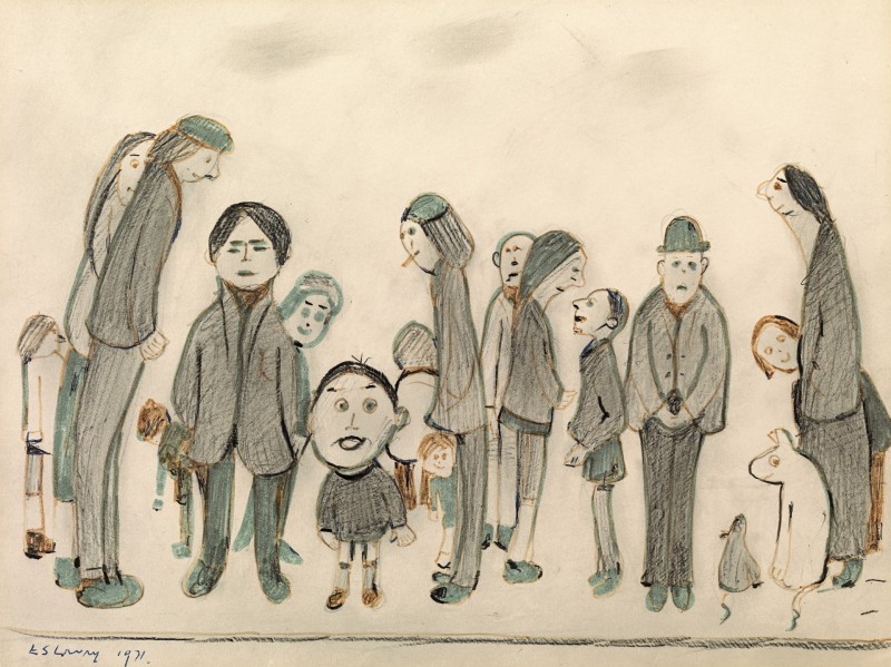 Laurence Stephen Lowry - Study of people and animals - Richard Green